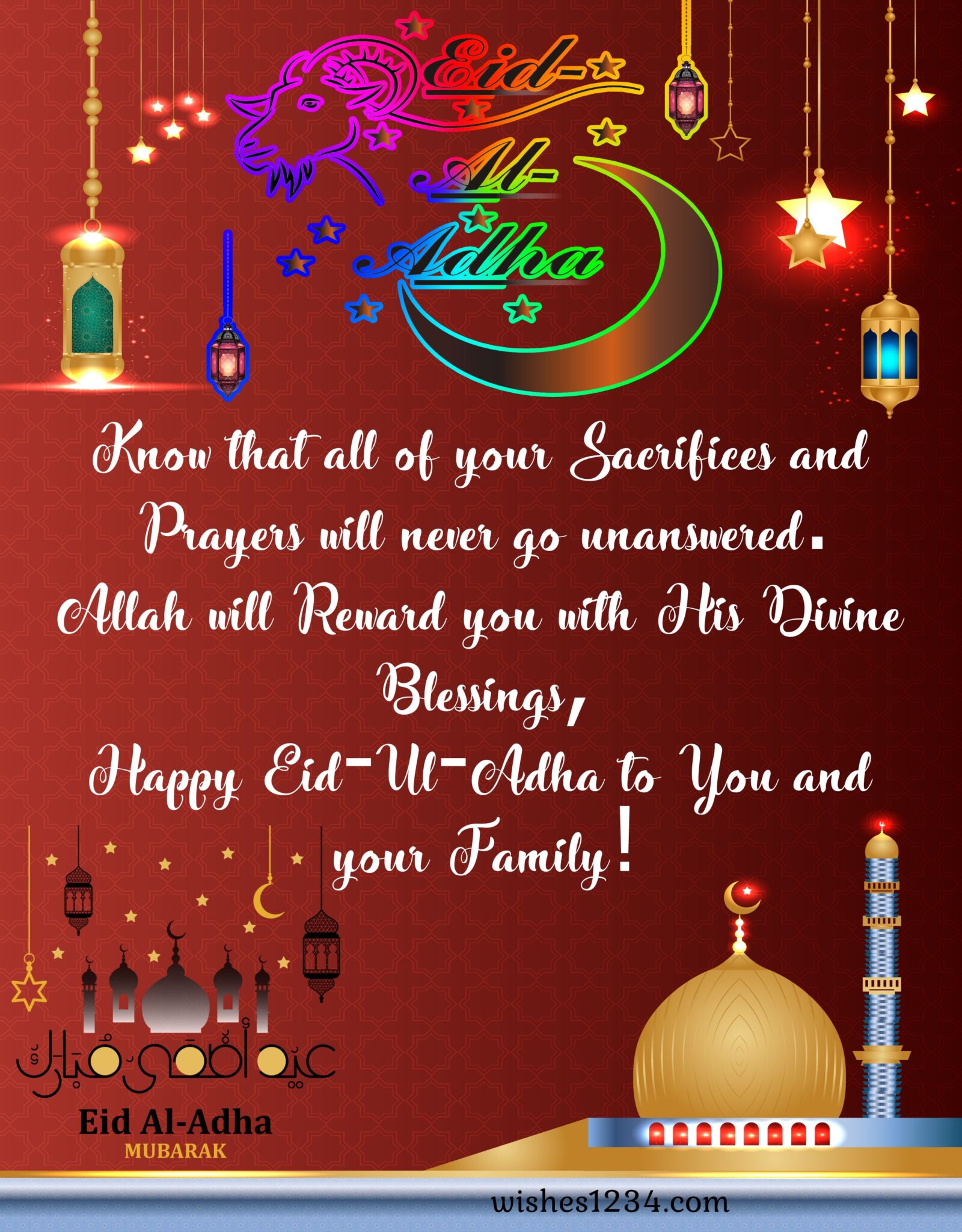 Happy Eid Al Adha Bakrid wishes images to share with loved ones this Bakrid