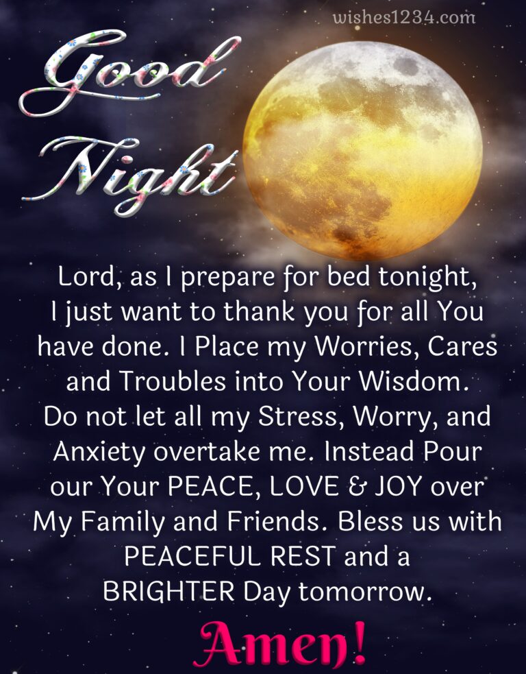 Good Night Wishes, Quotes, Messages, and Blessings