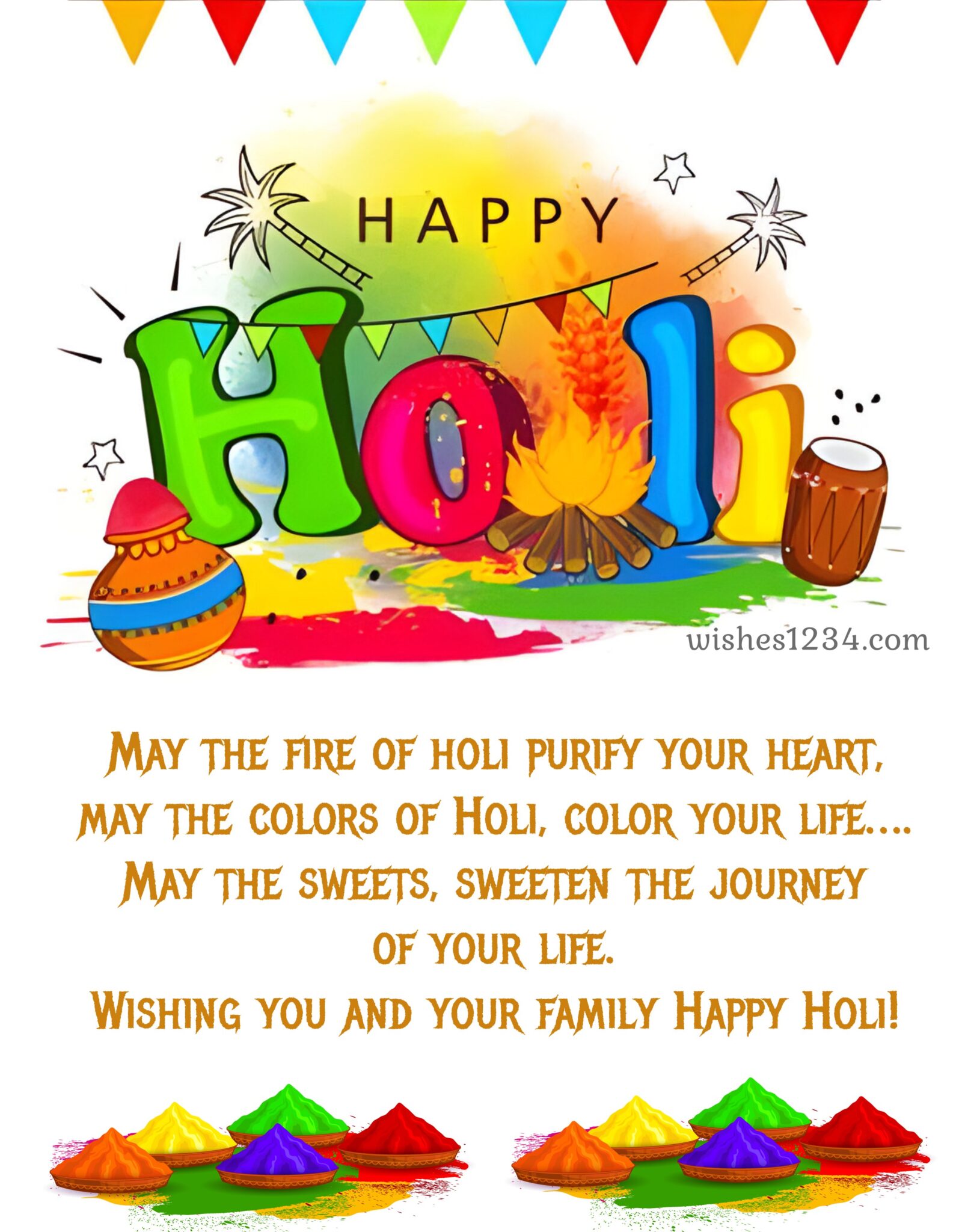 Holi Greetings, wishes and Images