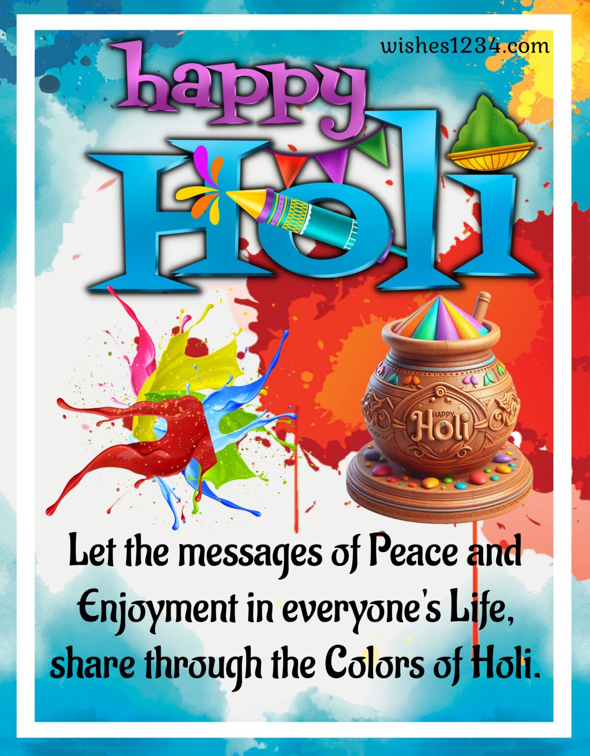 Holi Greetings, wishes and Images