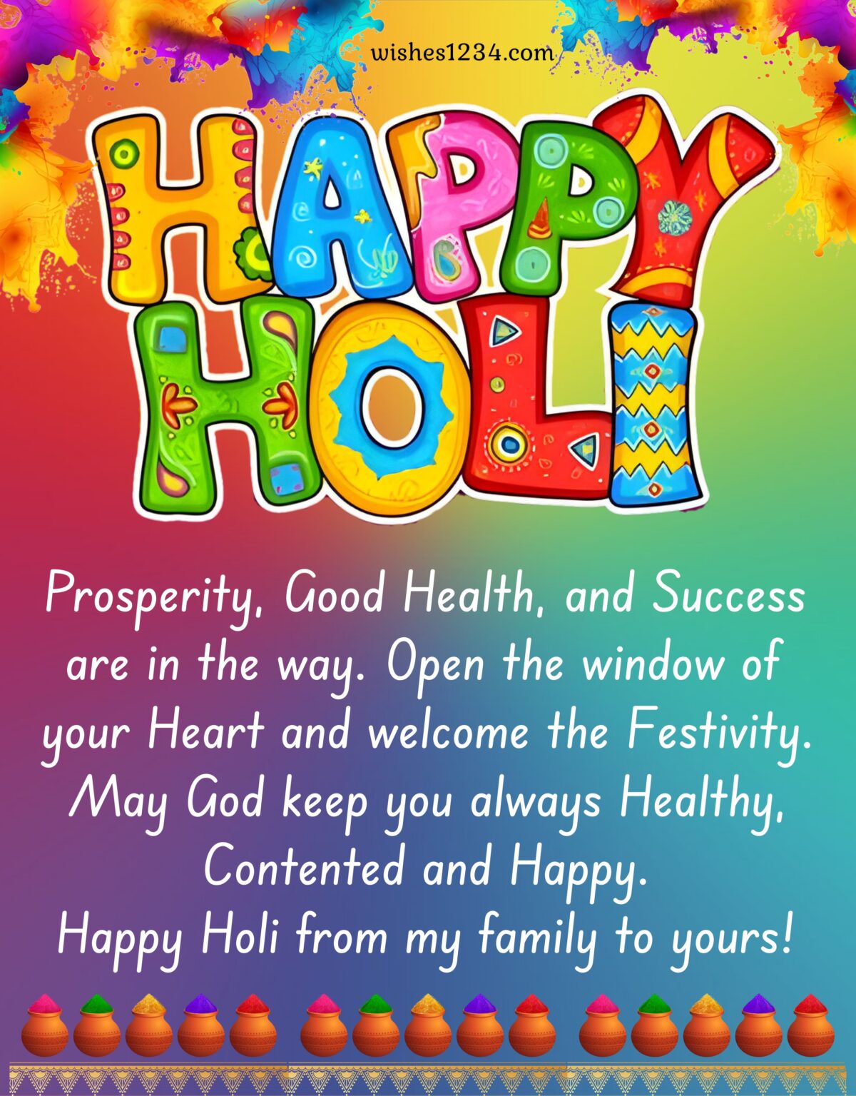 Holi Greetings, wishes and Images