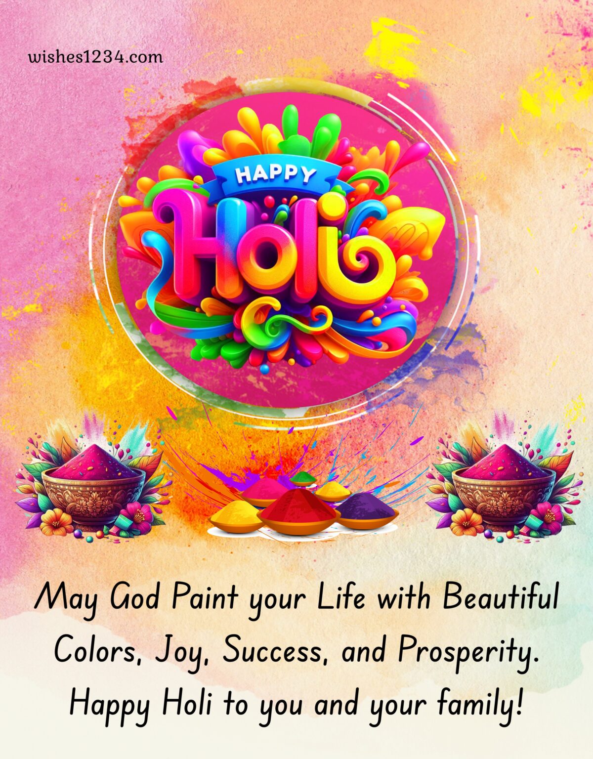 Holi Greetings, wishes and Images
