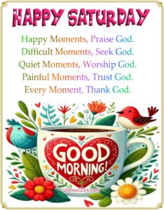 Happy Saturday Blessings, Wishes, and Quotes with beautiful images.