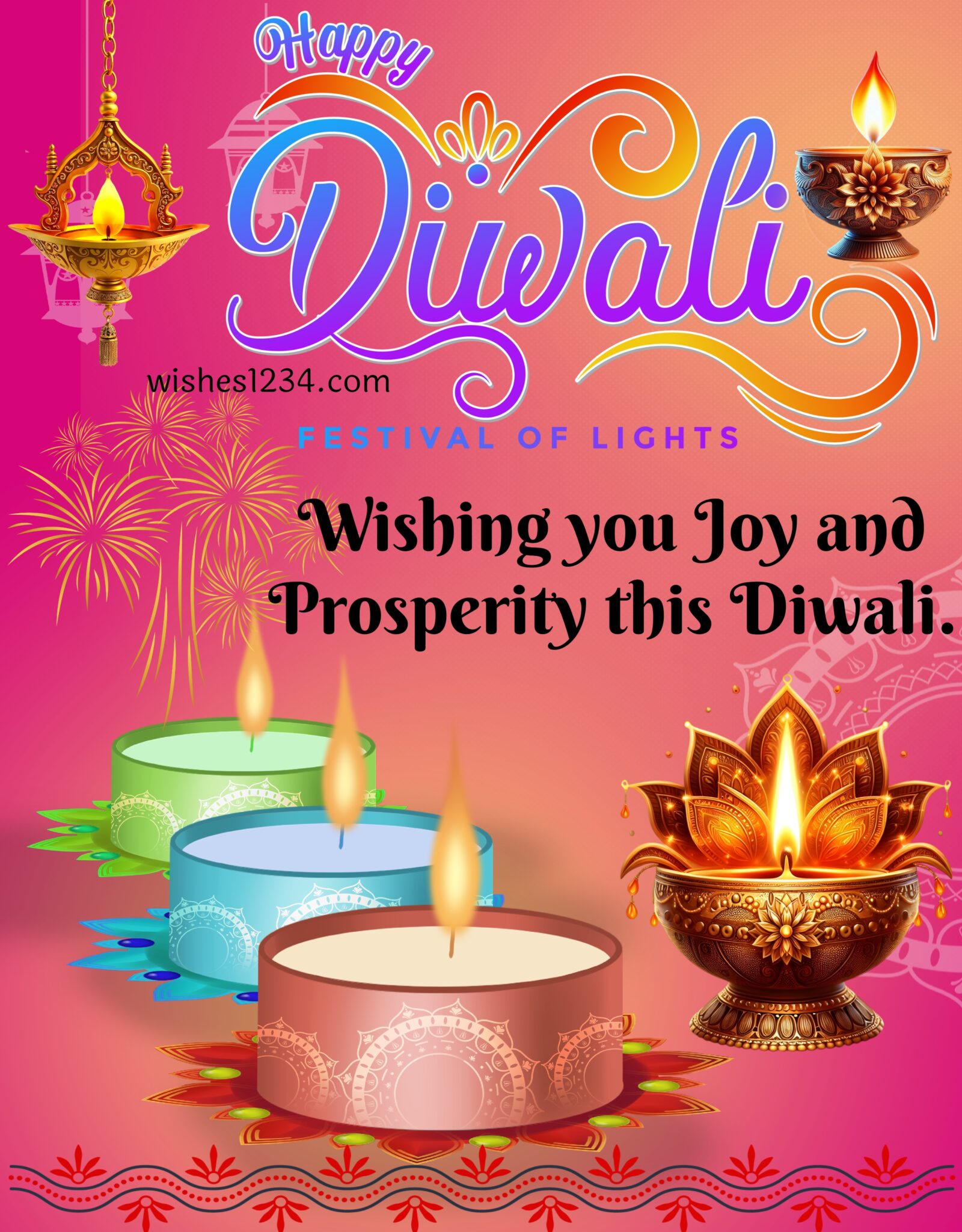 Happy Diwali Wishes, Greetings, Messages, Quotes and Images for 2024