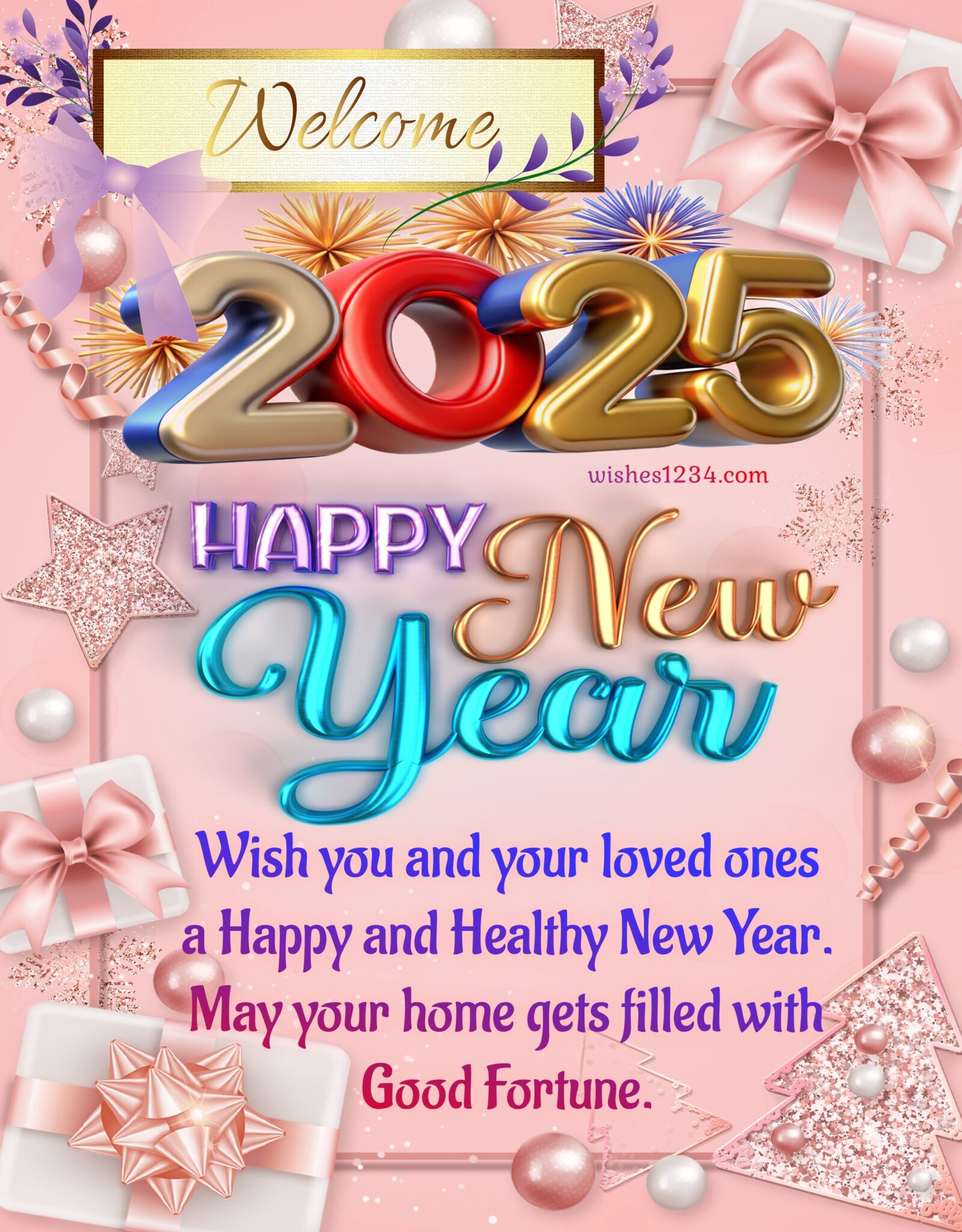 Happy New Year 2025 Wishes and Messages with Images.