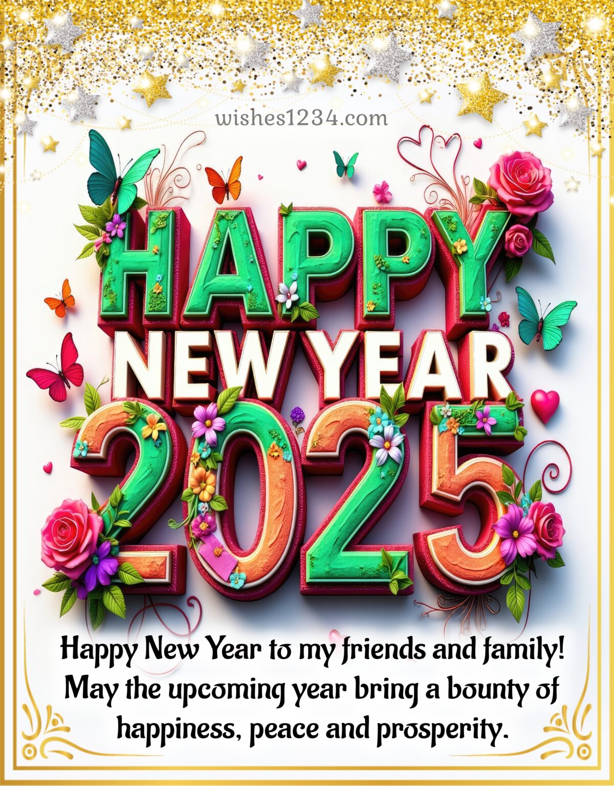 Happy New Year 2025 Wishes and Messages with Images.