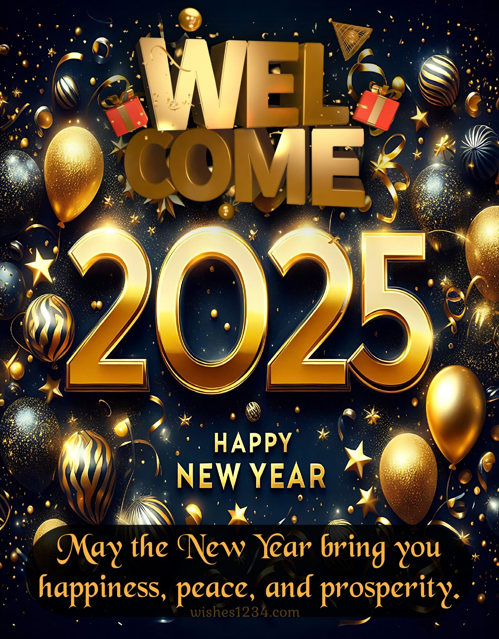 Happy New Year 2025 Wishes and Messages with Images.