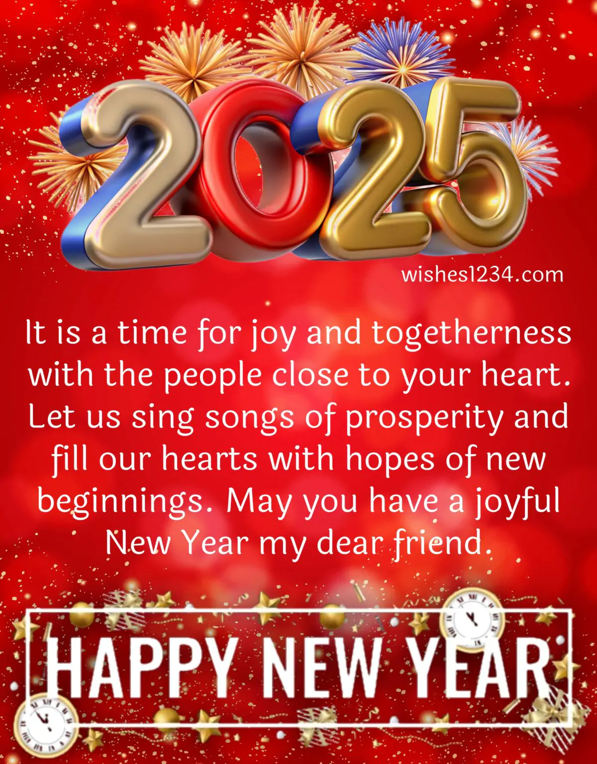 Happy New Year 2025 Wishes and Messages with Images.