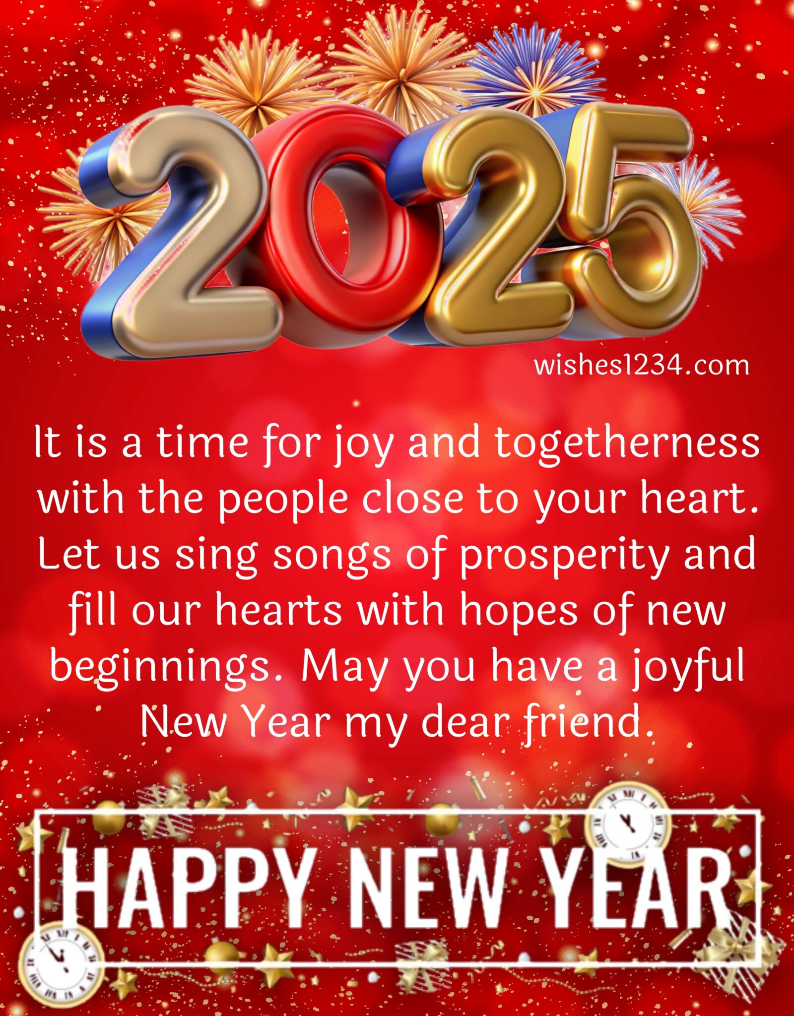 Happy New Year 2025 Wishes and Messages with Images.