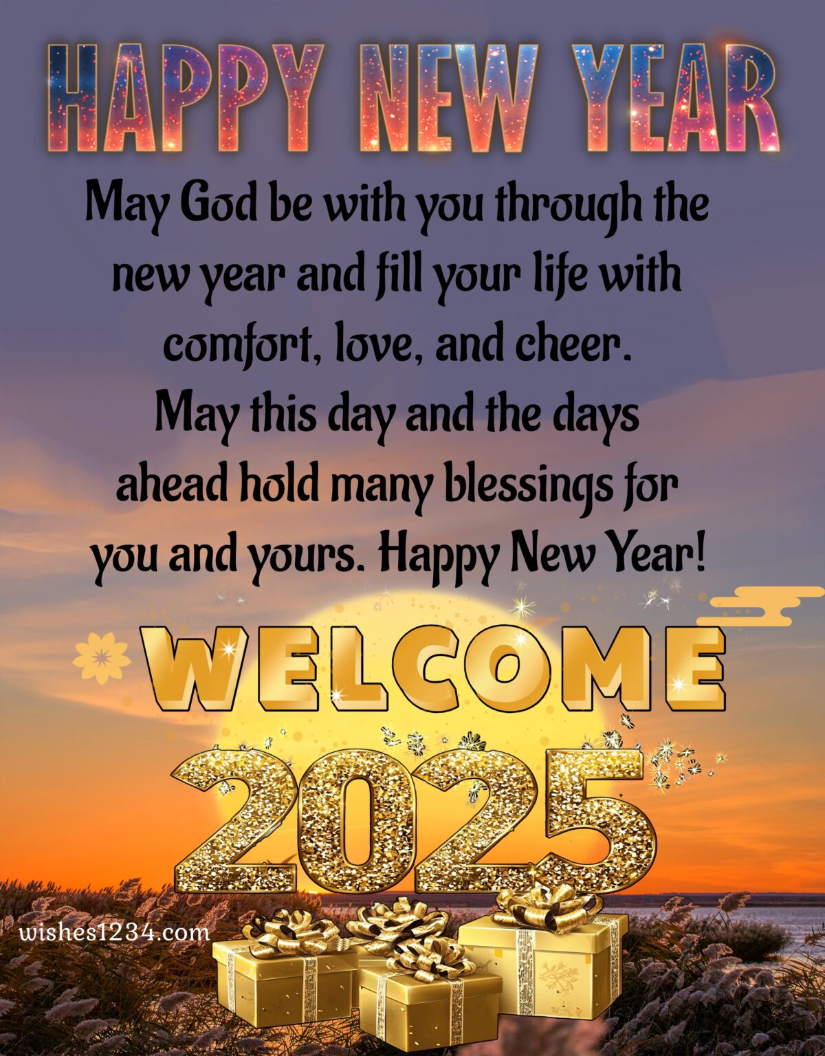 Happy New Year 2025 Wishes and Messages with Images.