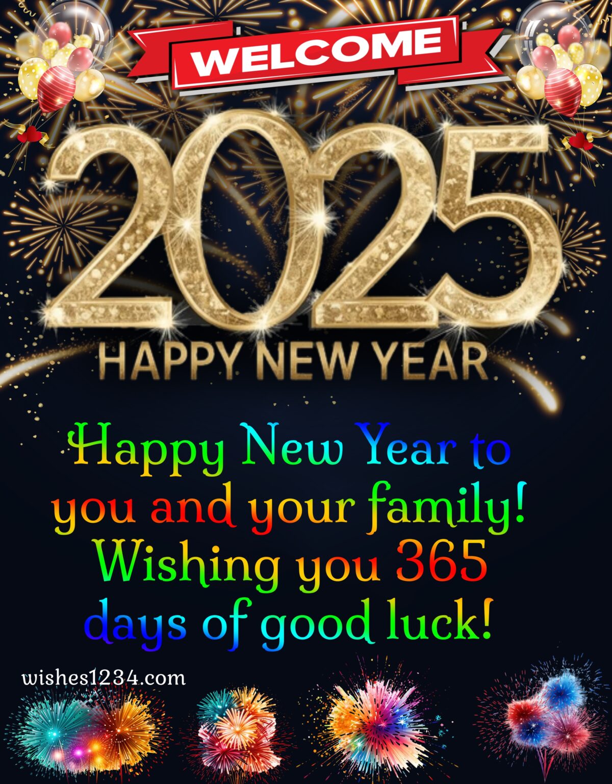 Happy New Year 2025 Wishes and Messages with Images.