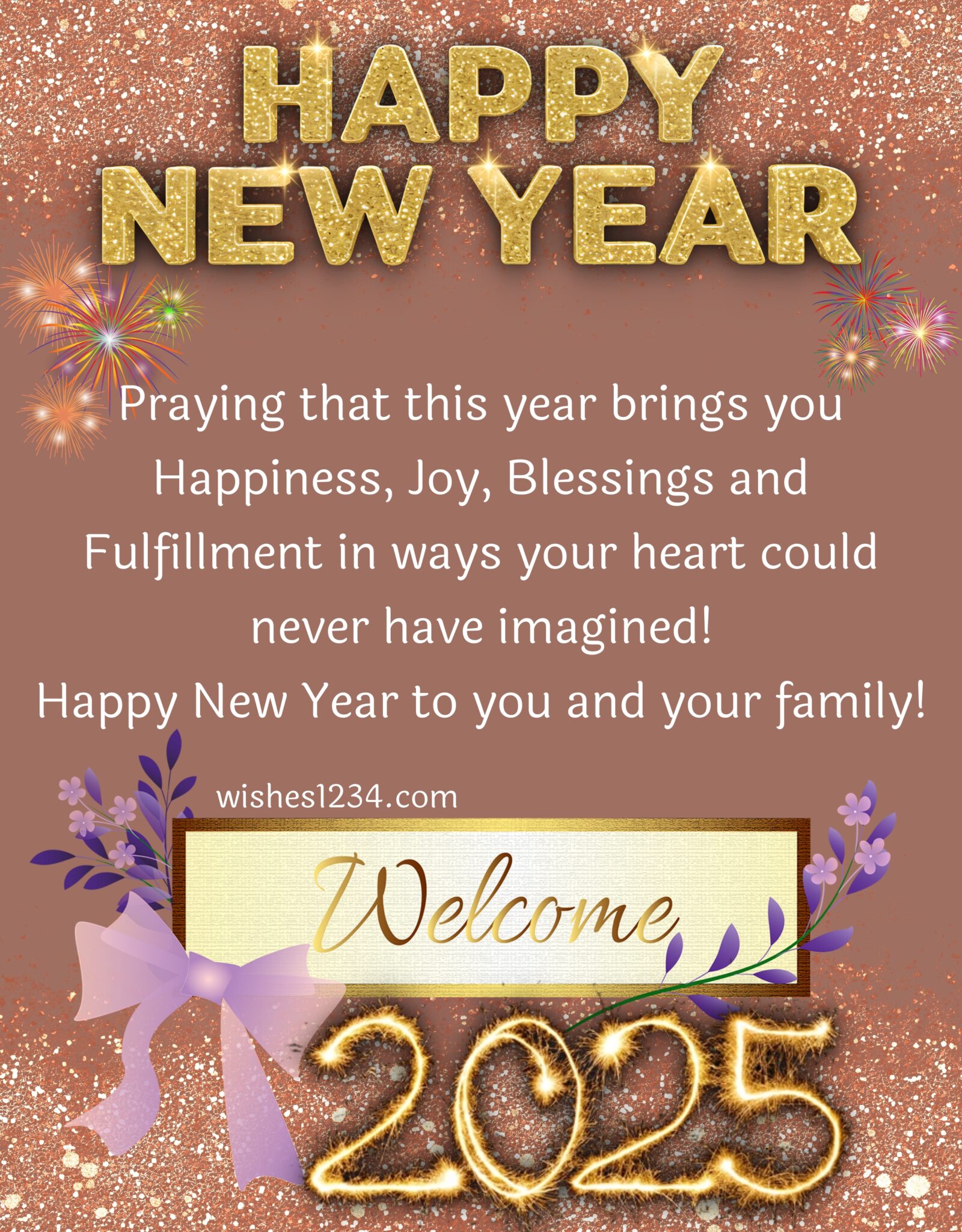Happy New Year 2025 Wishes and Messages with Images.