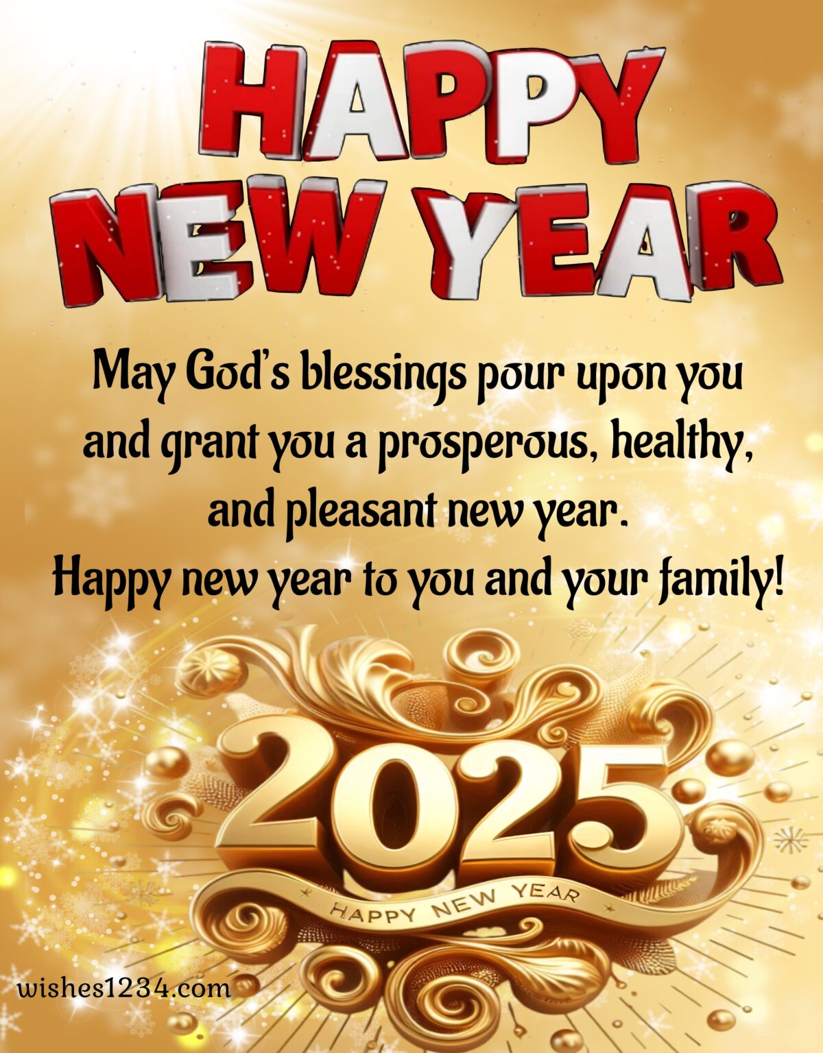 Happy New Year 2025 Wishes and Messages with Images.