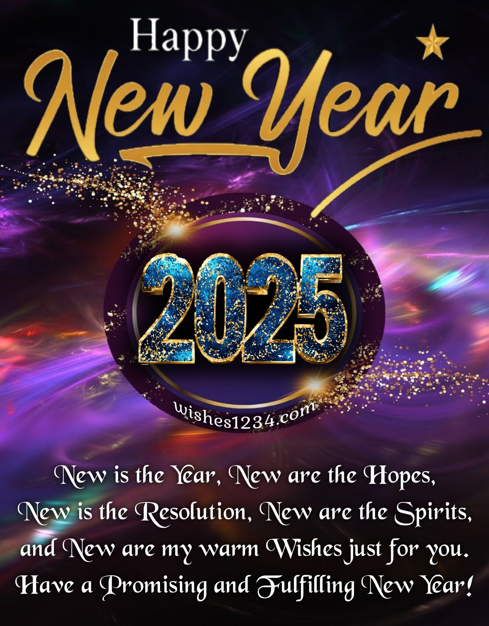 Happy New Year 2025 Wishes and Messages with Images.