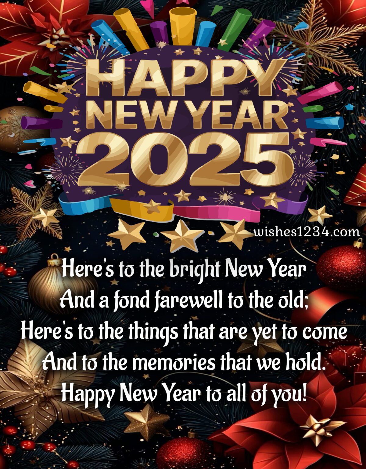 Happy New Year 2025 Wishes and Messages with Images.