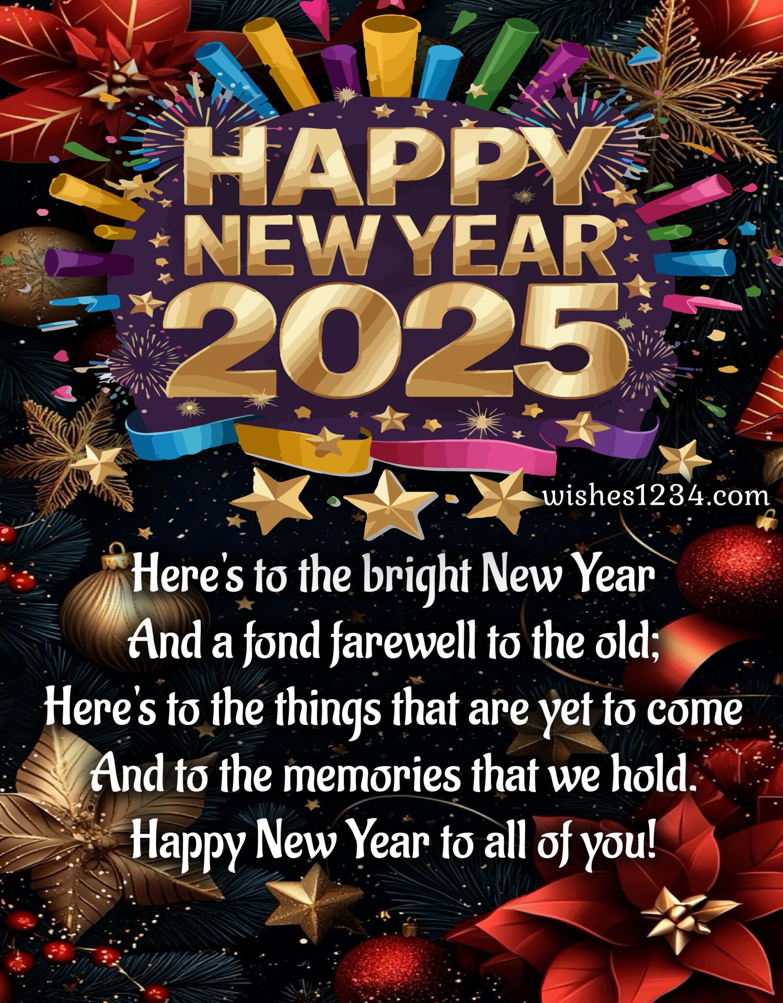 Happy New Year 2025 Wishes and Messages with Images.