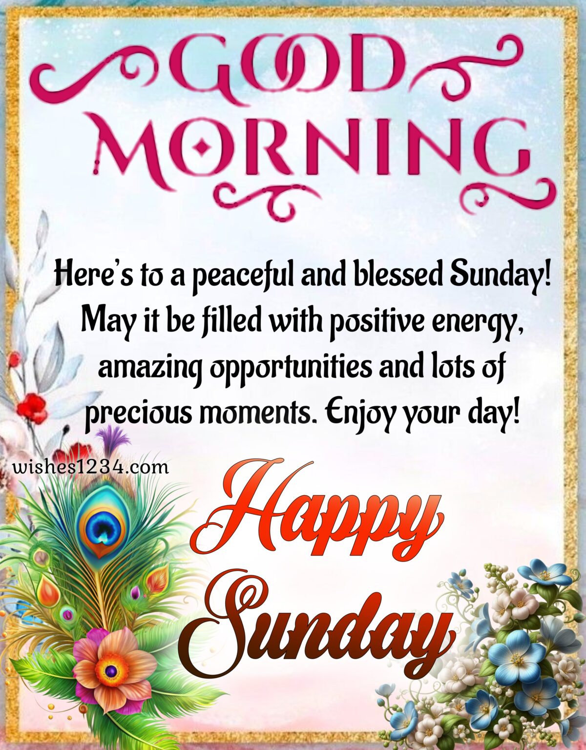 Beautiful Happy Sunday Images with Blessings and Wishes