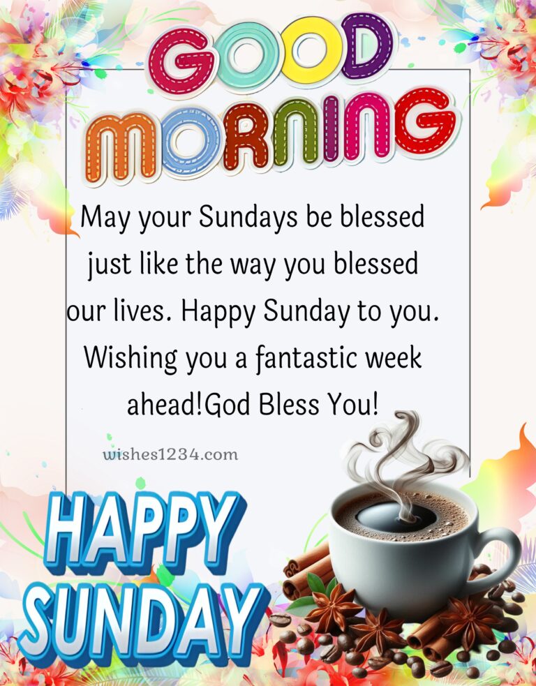 Beautiful Happy Sunday Images with Blessings and Wishes