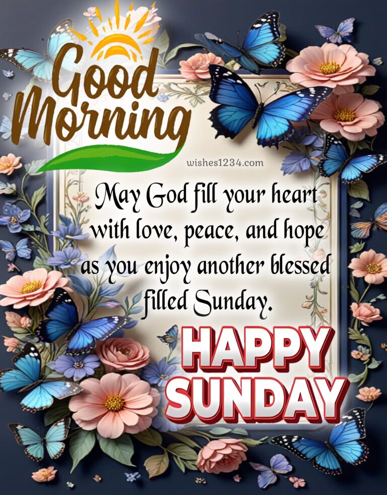 Beautiful Happy Sunday Images with Blessings and Wishes
