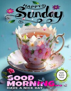 Beautiful Happy Sunday Images with Blessings and Wishes