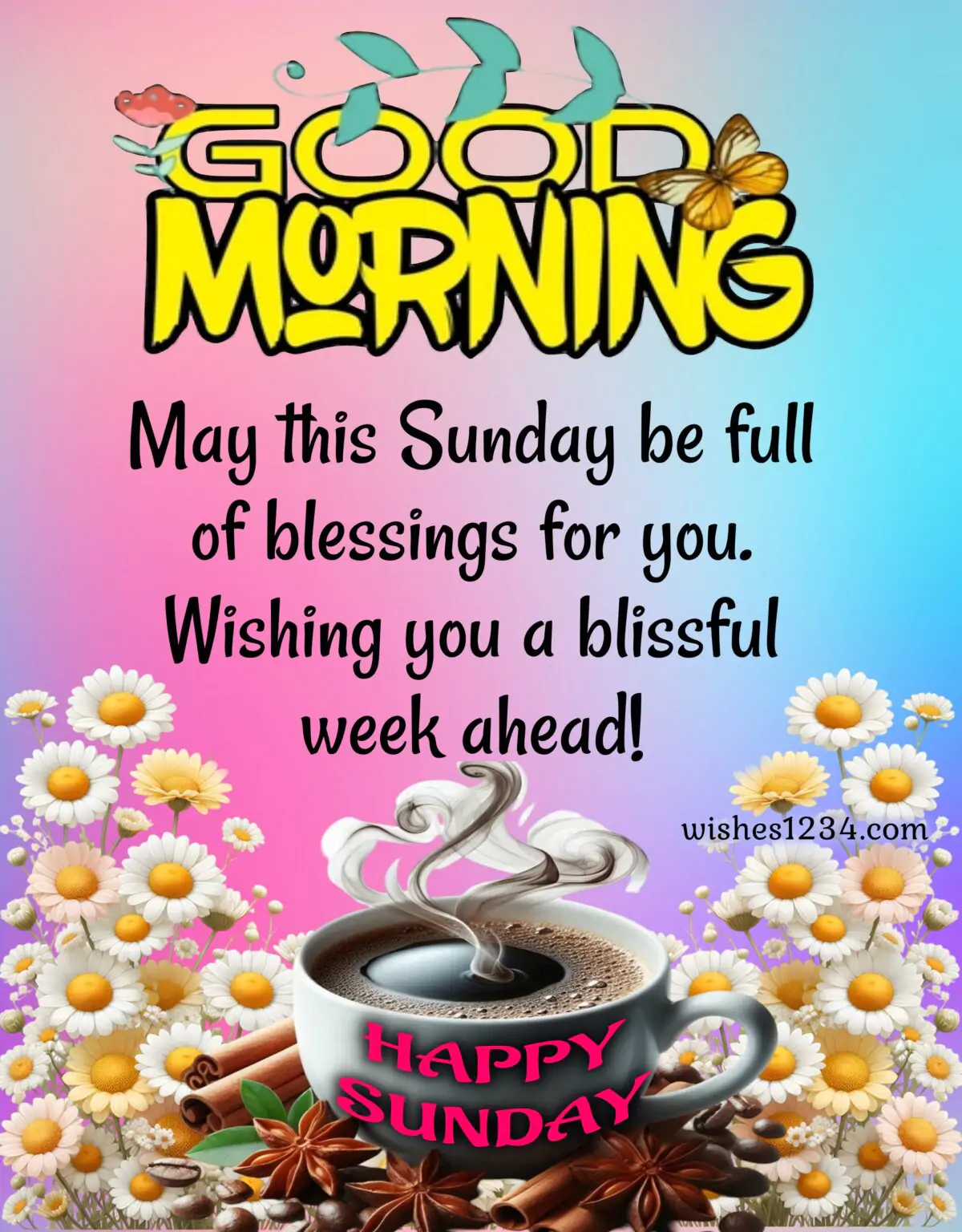 Beautiful Happy Sunday Images with Blessings and Wishes