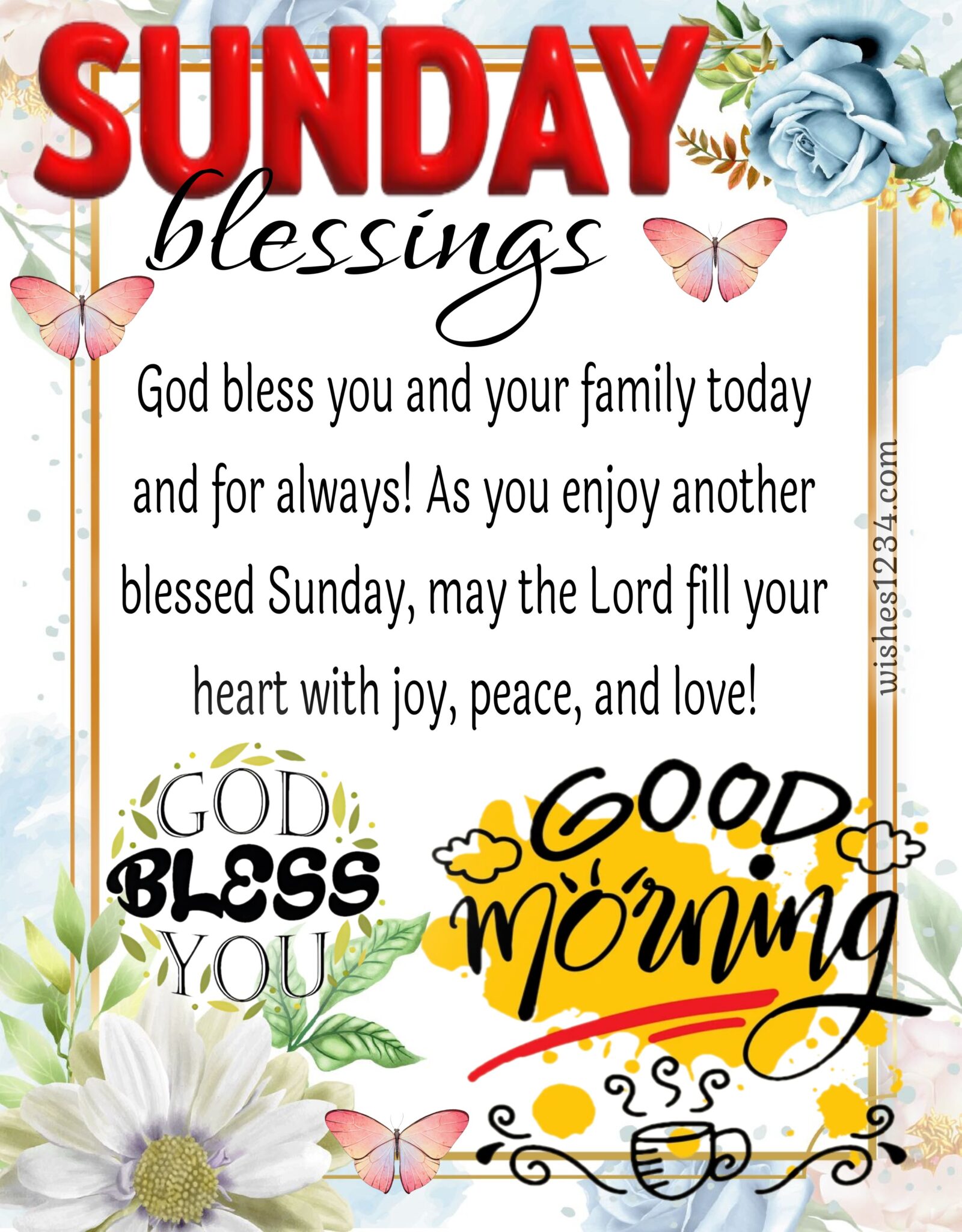 Beautiful Happy Sunday Images with Blessings and Wishes