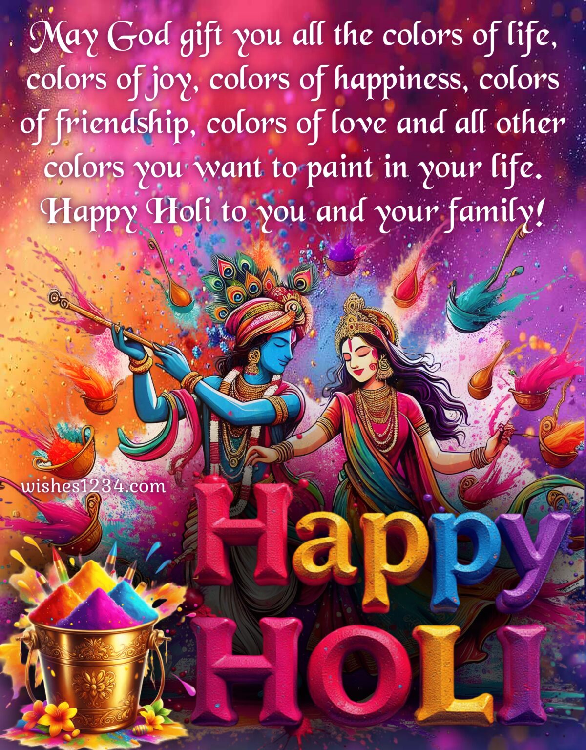 Happy Holi 2025 Images with Wishes and Quotes