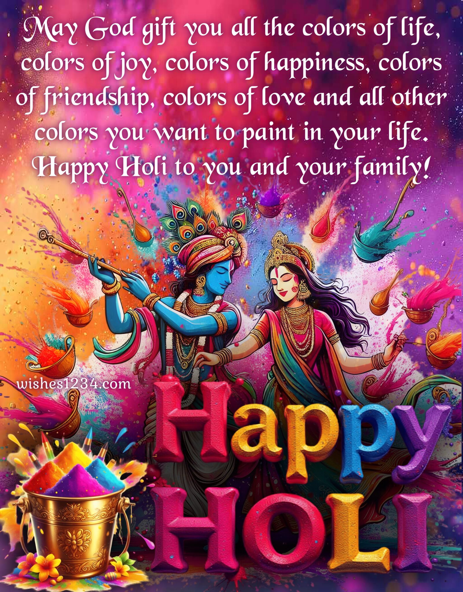 Happy Holi 2025 Images with Wishes and Quotes