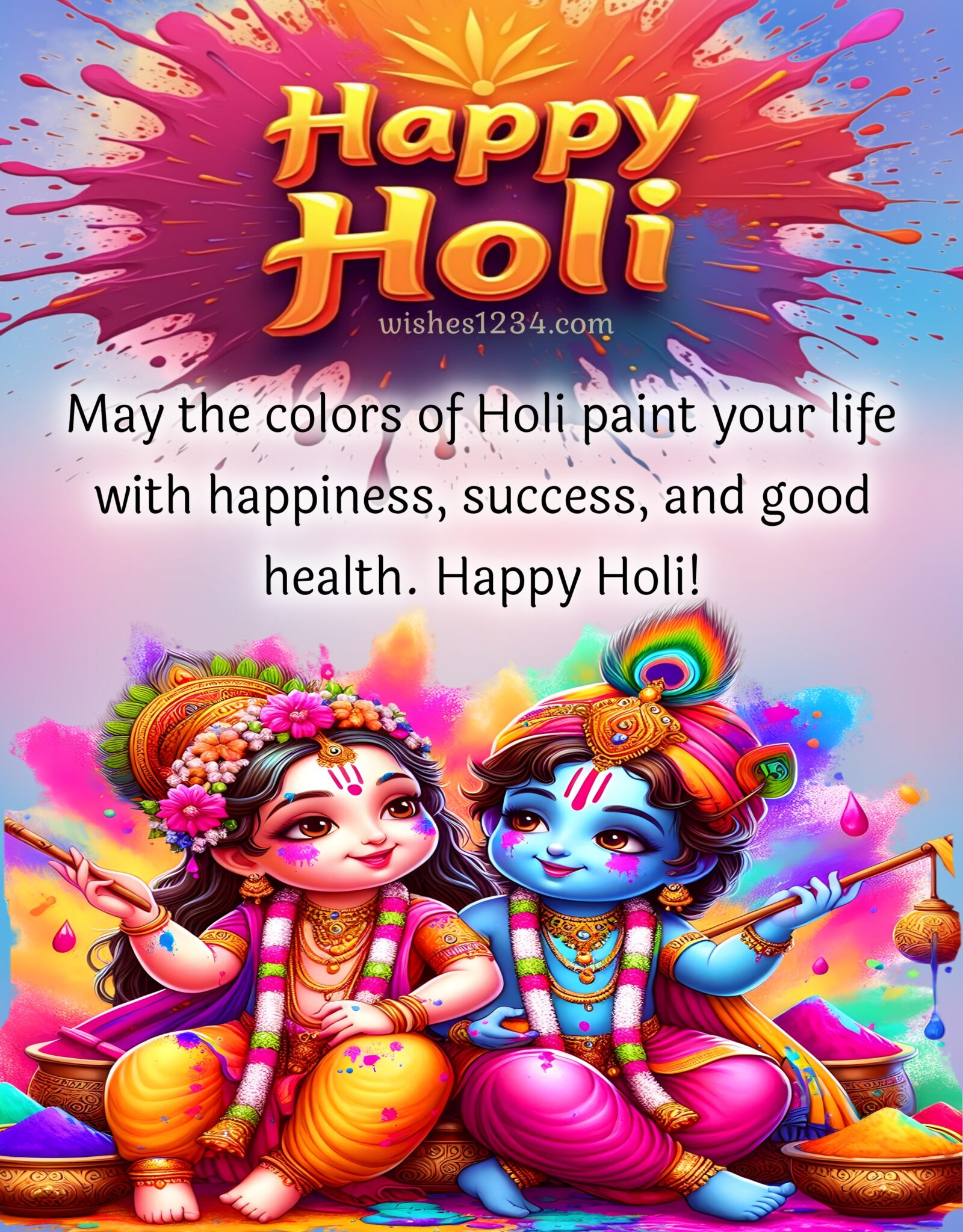 Happy Holi 2025 Images with Wishes and Quotes