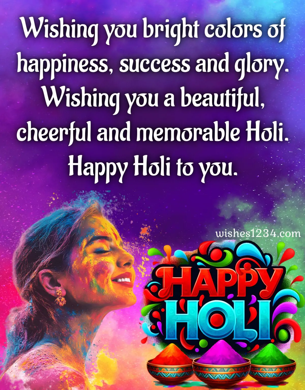 Happy Holi 2025 Images with Wishes and Quotes