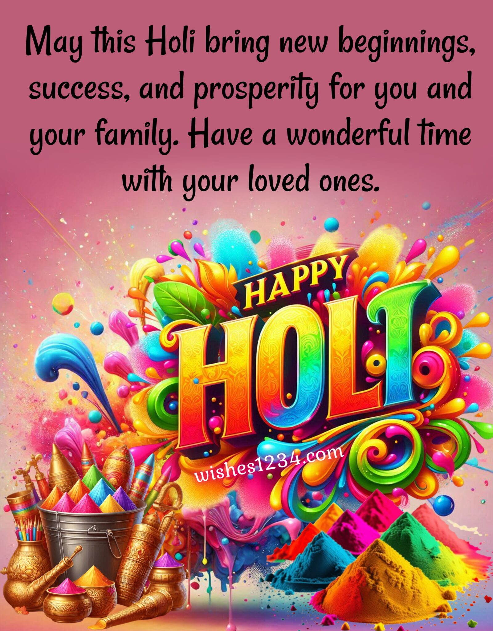 Happy Holi 2025 Images with Wishes and Quotes