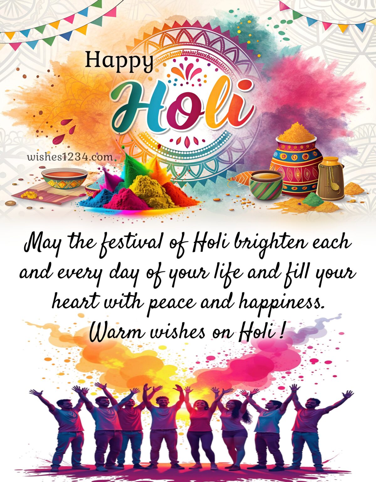 Happy Holi 2025 Images with Wishes and Quotes